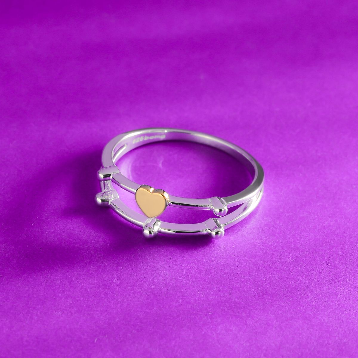 Sabrina Duo Heart Ring (RA 2687) | Boma Jewelry Wholesale | B Corp ...
